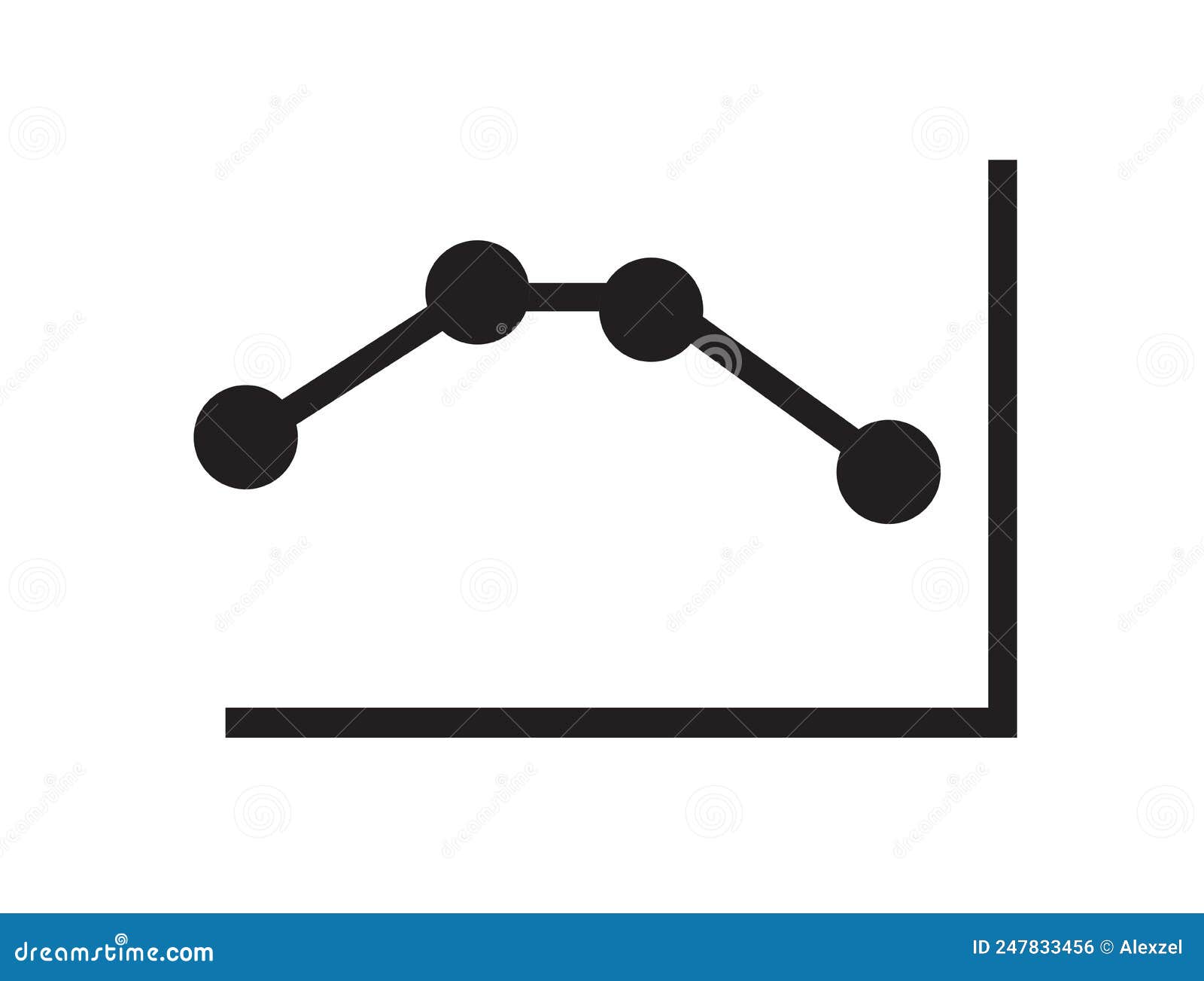Single Chart Infographic Graph Diagram a Single Icon Silhouette Icon ...