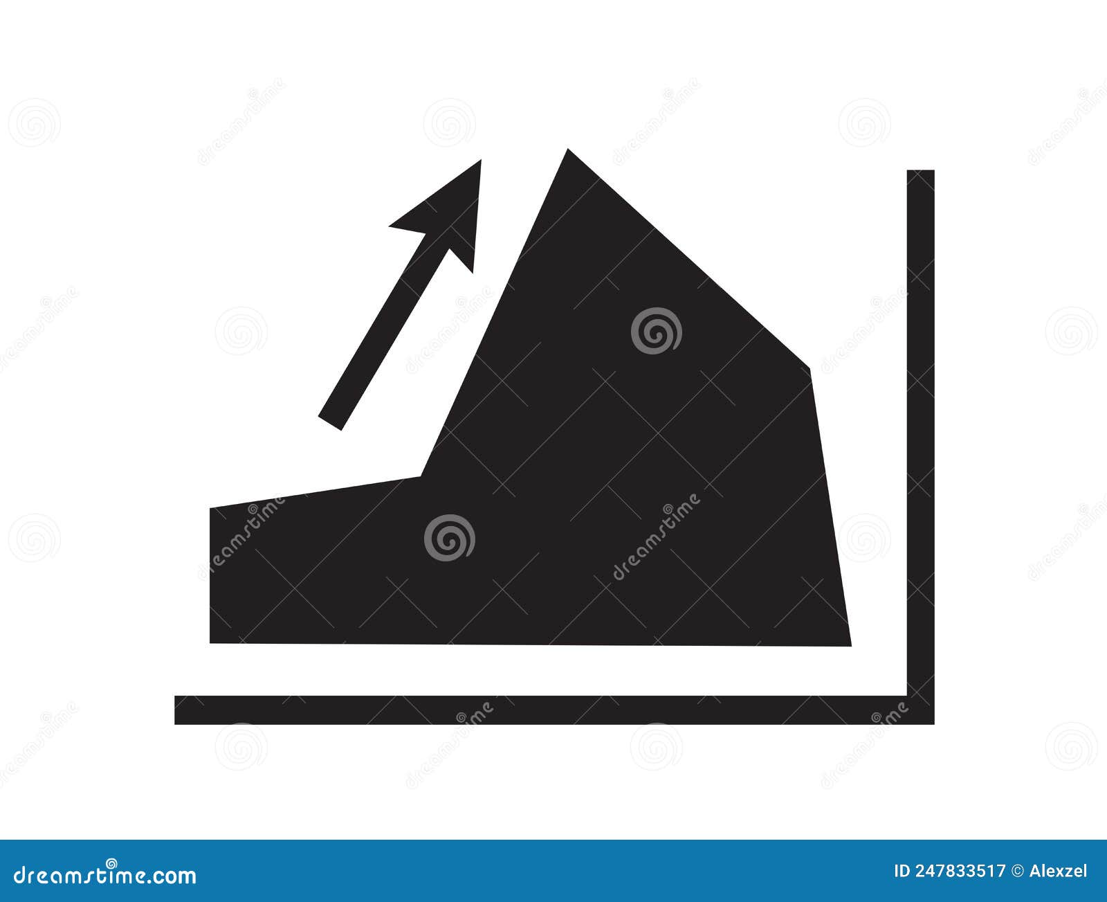 Single Chart Infographic Graph Diagram a Single Icon Silhouette Icon ...