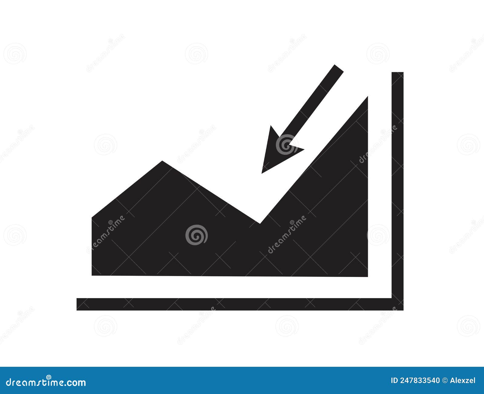 Single Chart Infographic Graph Diagram a Single Icon Silhouette Icon ...