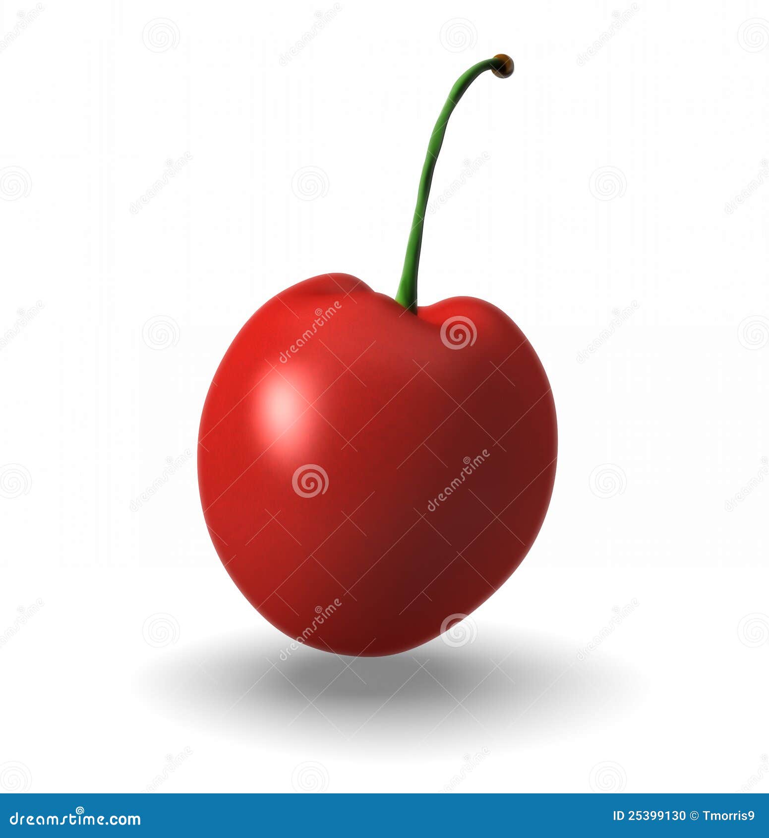 Single Cherry stock illustration. Illustration of sour - 25399130