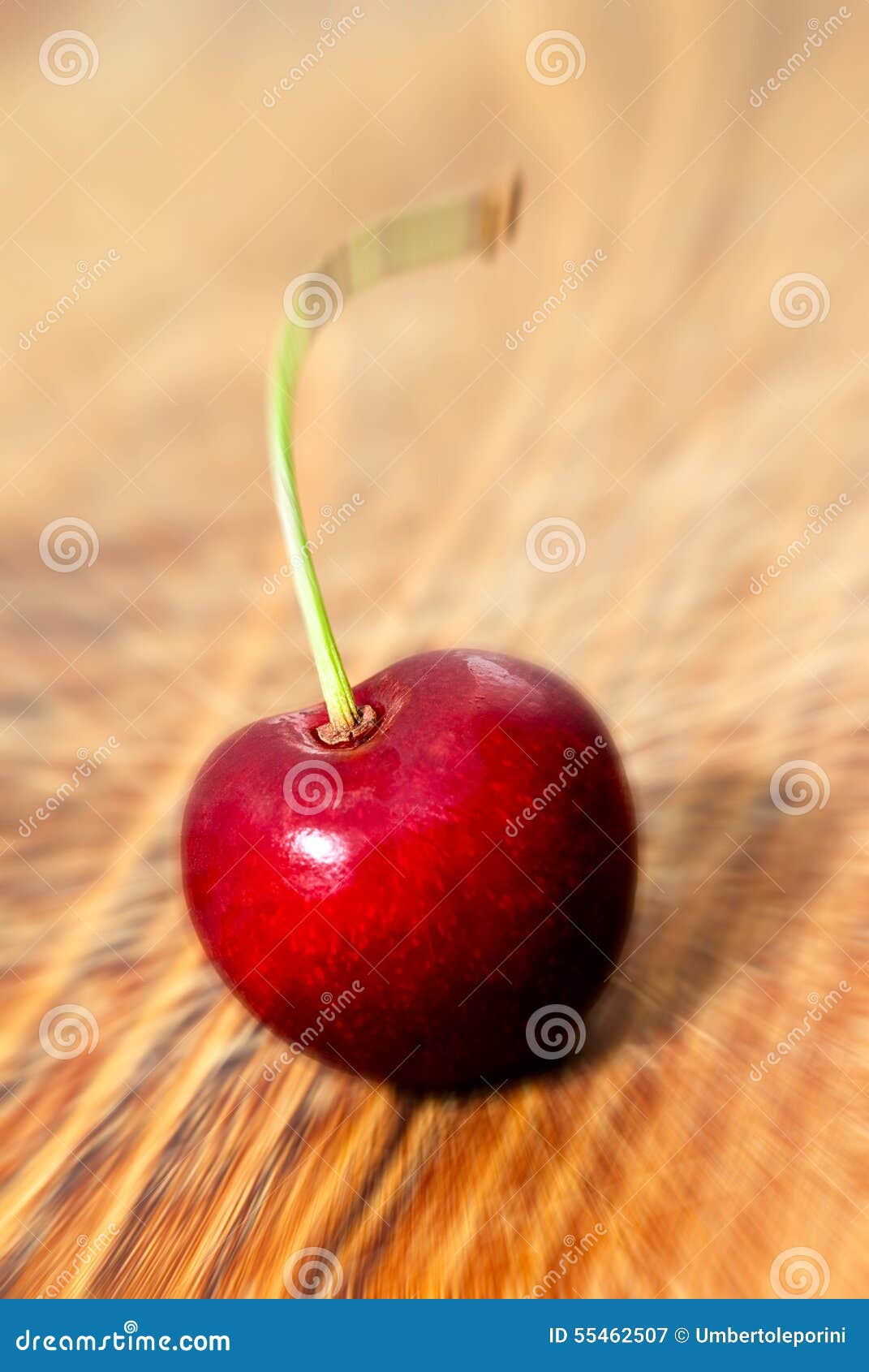 Single cherry stock image. Image of green, dessert, diet - 55462507