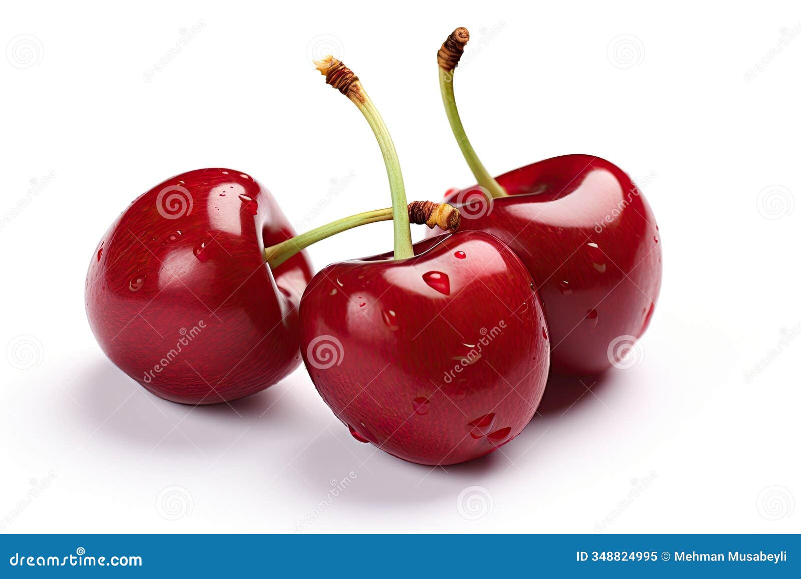 Single Cherry Separated On A White Background With A Clipped Path Stock ...