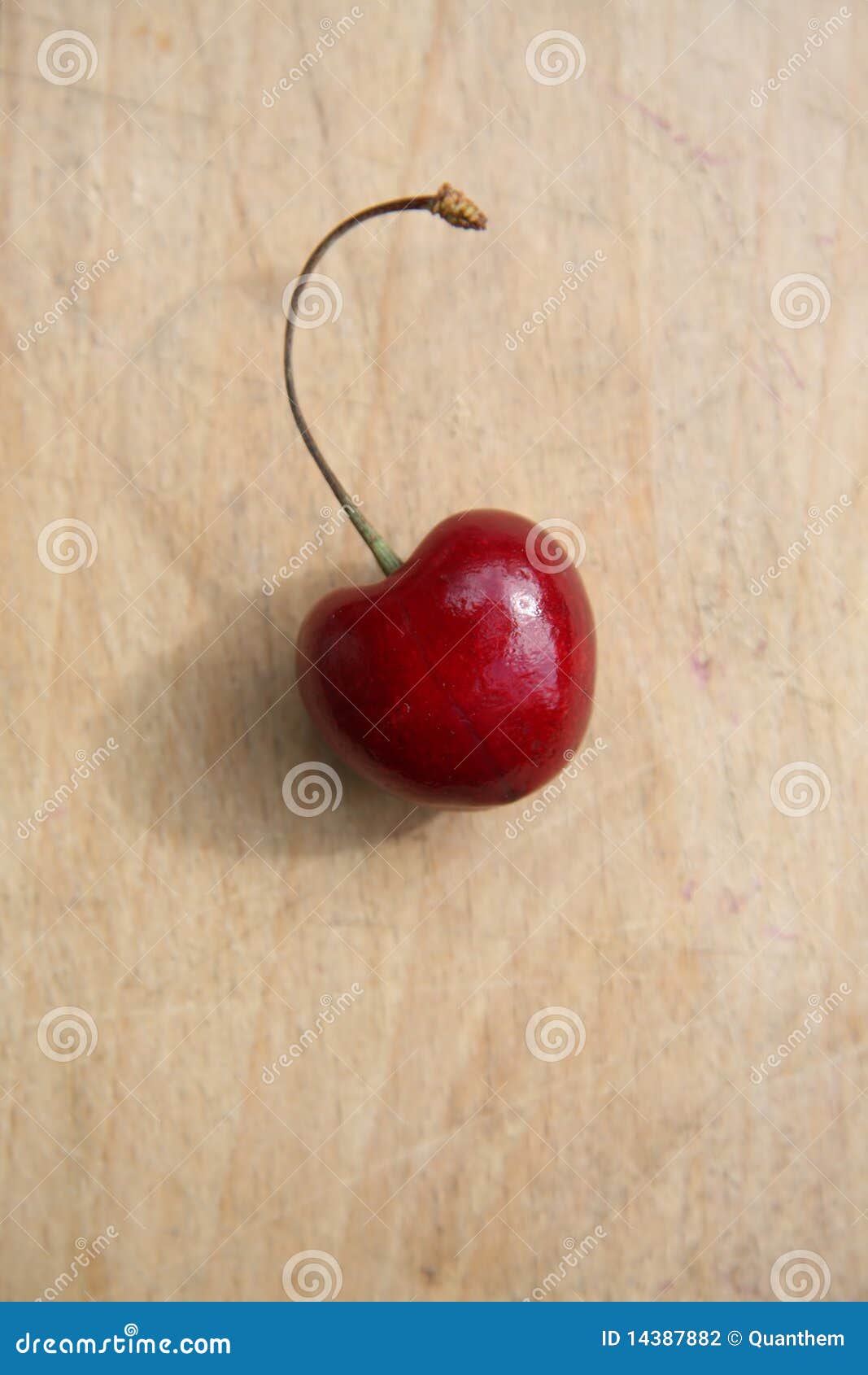 Single cherry on wood stock photo. Image of healthy, food - 14387882