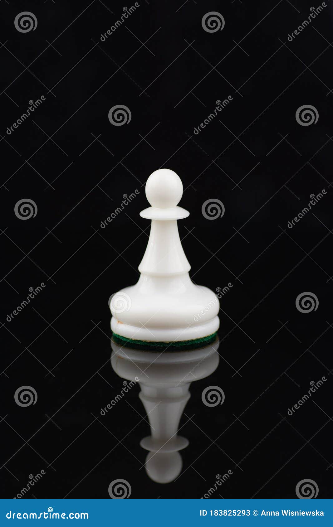 Single White Pawn Chess Piece Stock Image - Image of copyspace, brown ...