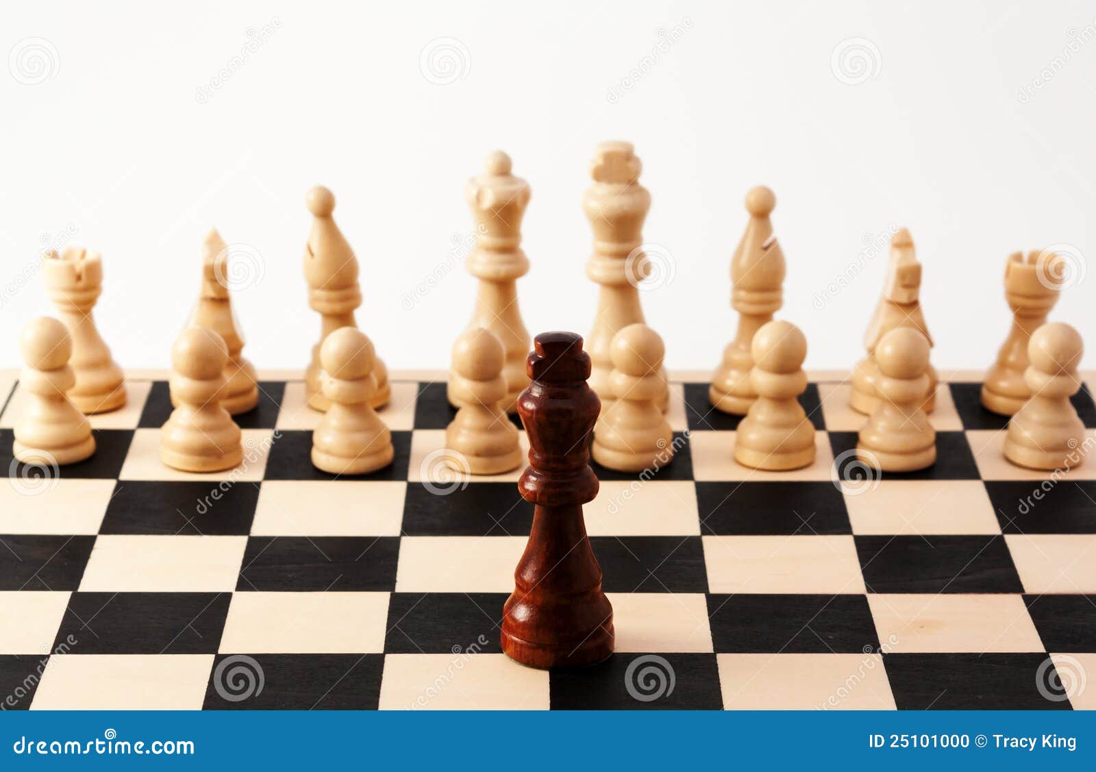 Single Chess Piece Standing Against or Leading Stock Photo - Image of ...