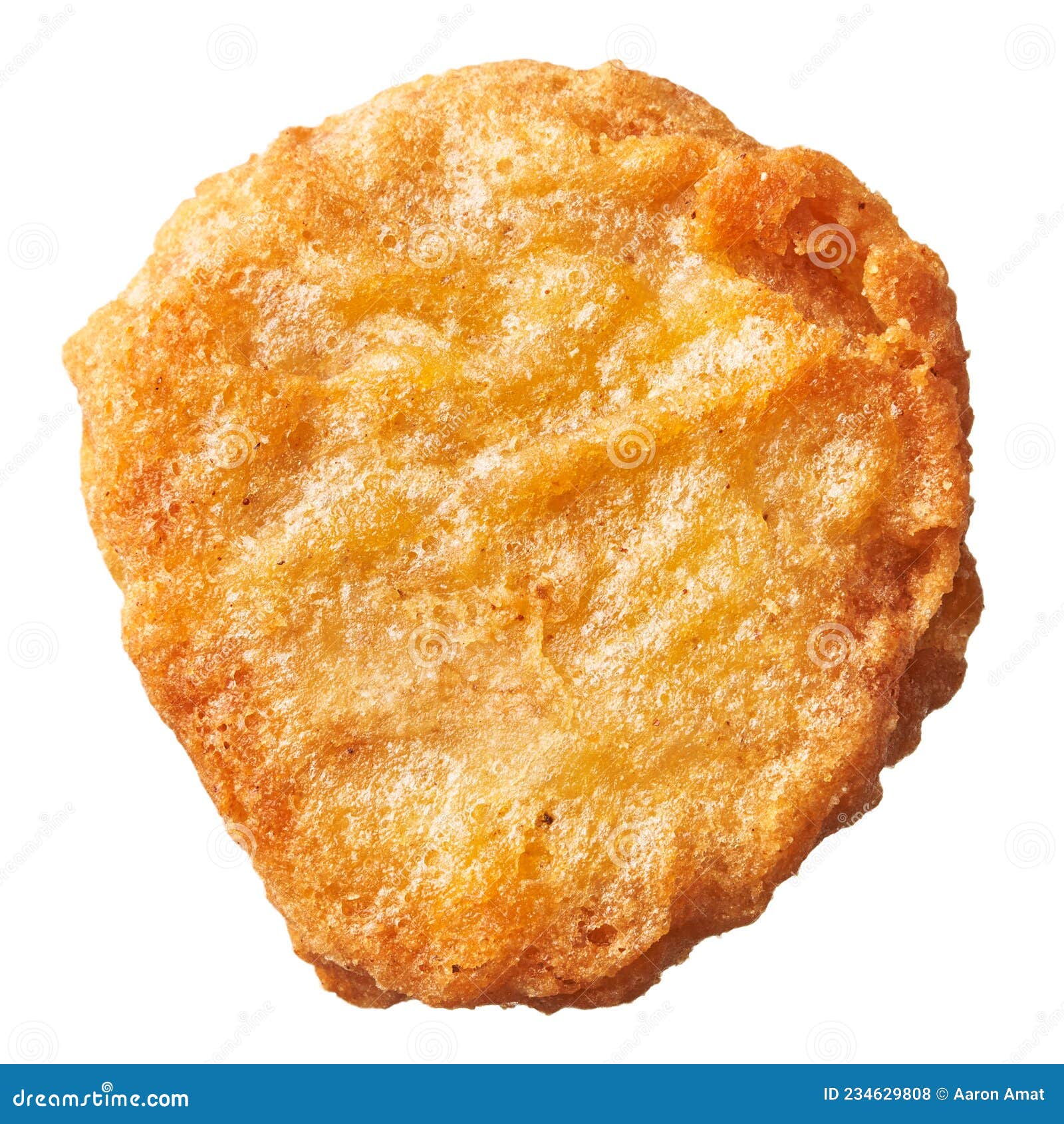 SIngle Chicken Nugget Isolated on a White Background Stock Photo ...