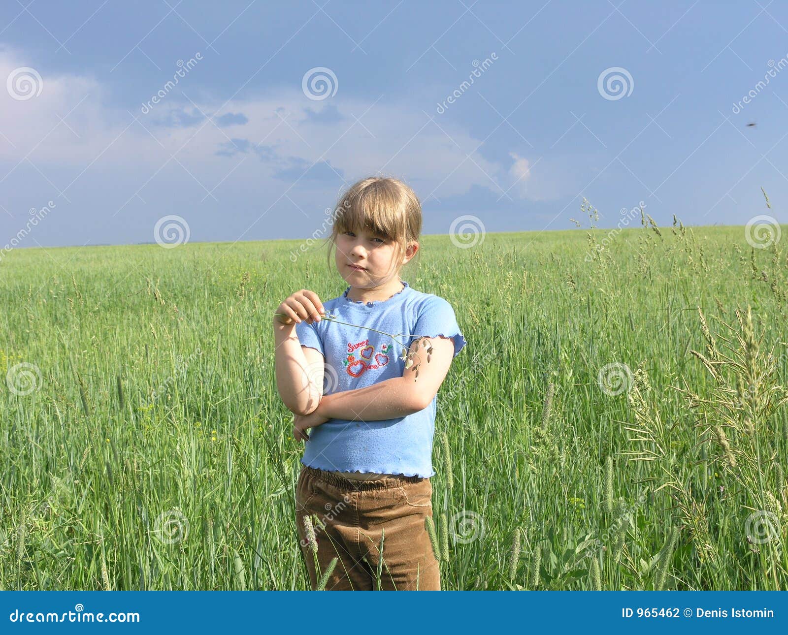 Single Child Under Dark Storm Sky Stock Photo - Image of think, nice ...