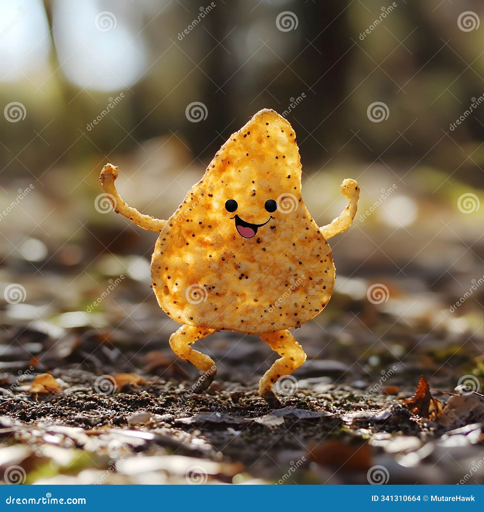 Chip Character in the Woods Stock Illustration - Illustration of detail ...