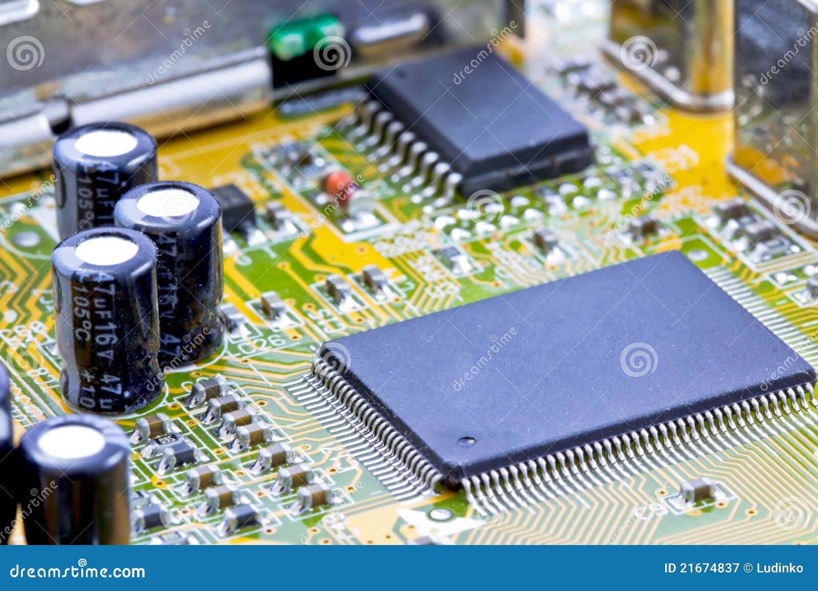 Single Chip To Digitize, Decode Video and Capture Stock Image - Image ...