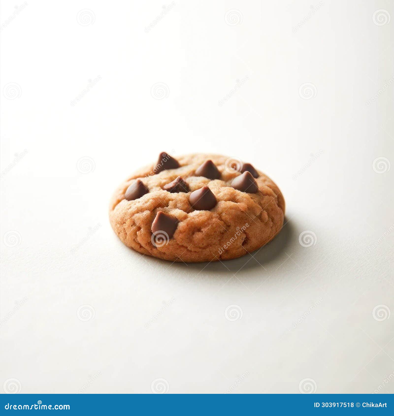 Single Chocolate Chip Cookie. AI Generated Stock Illustration ...