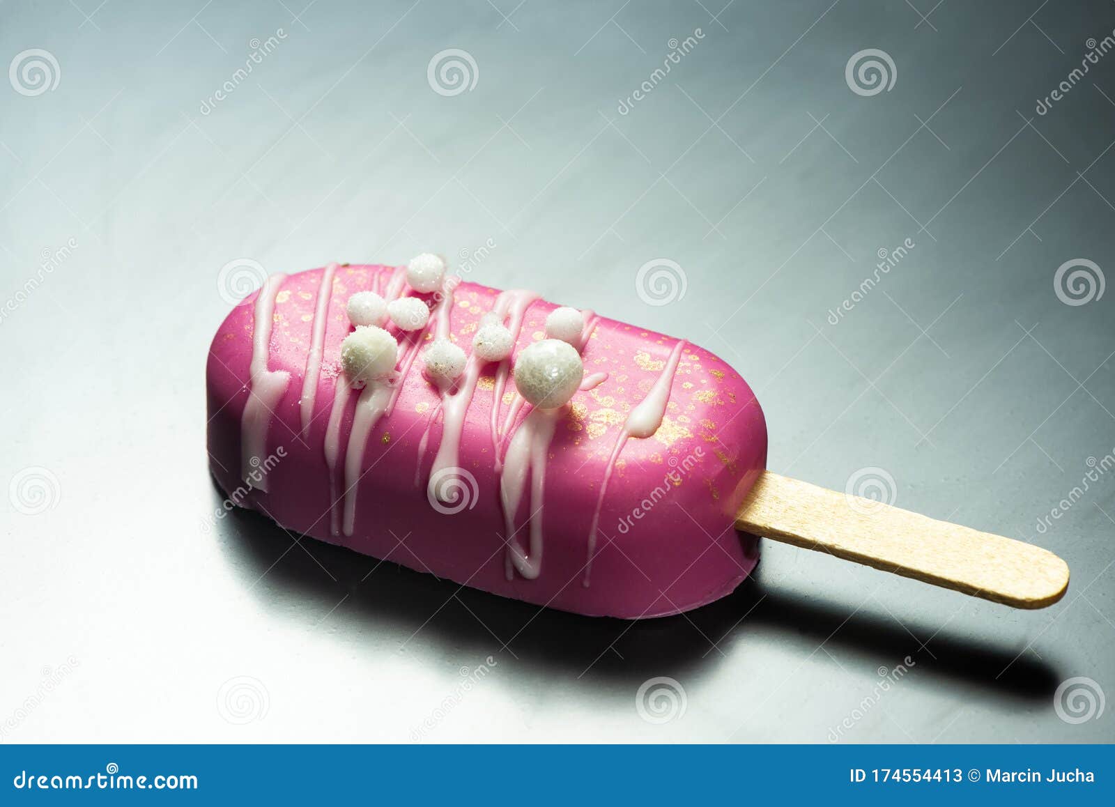 Single Chocolate Popsicle Close Up View Stock Image - Image of ...