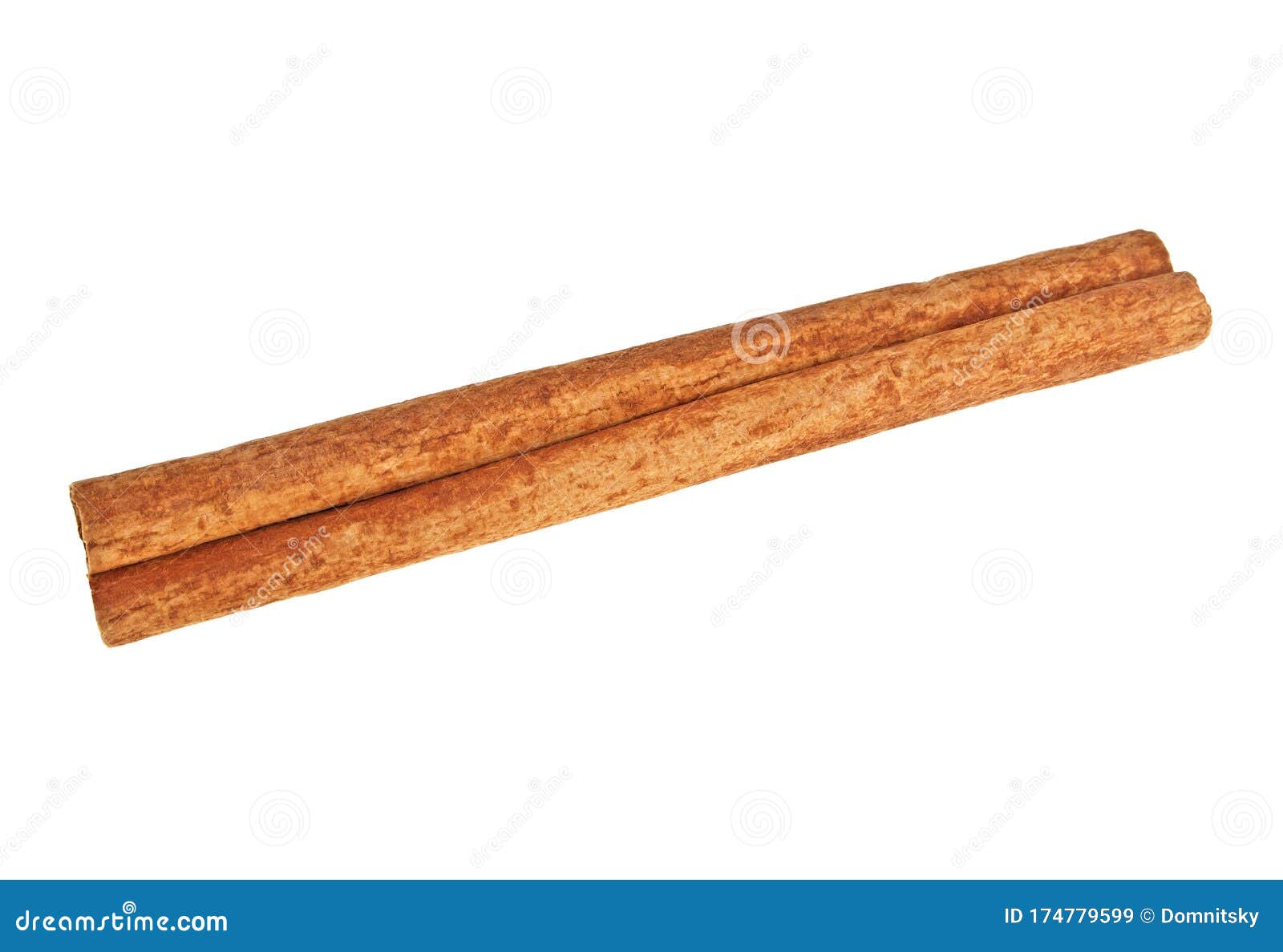 Single Cinnamon Stick Isolated on White Background Stock Image - Image ...