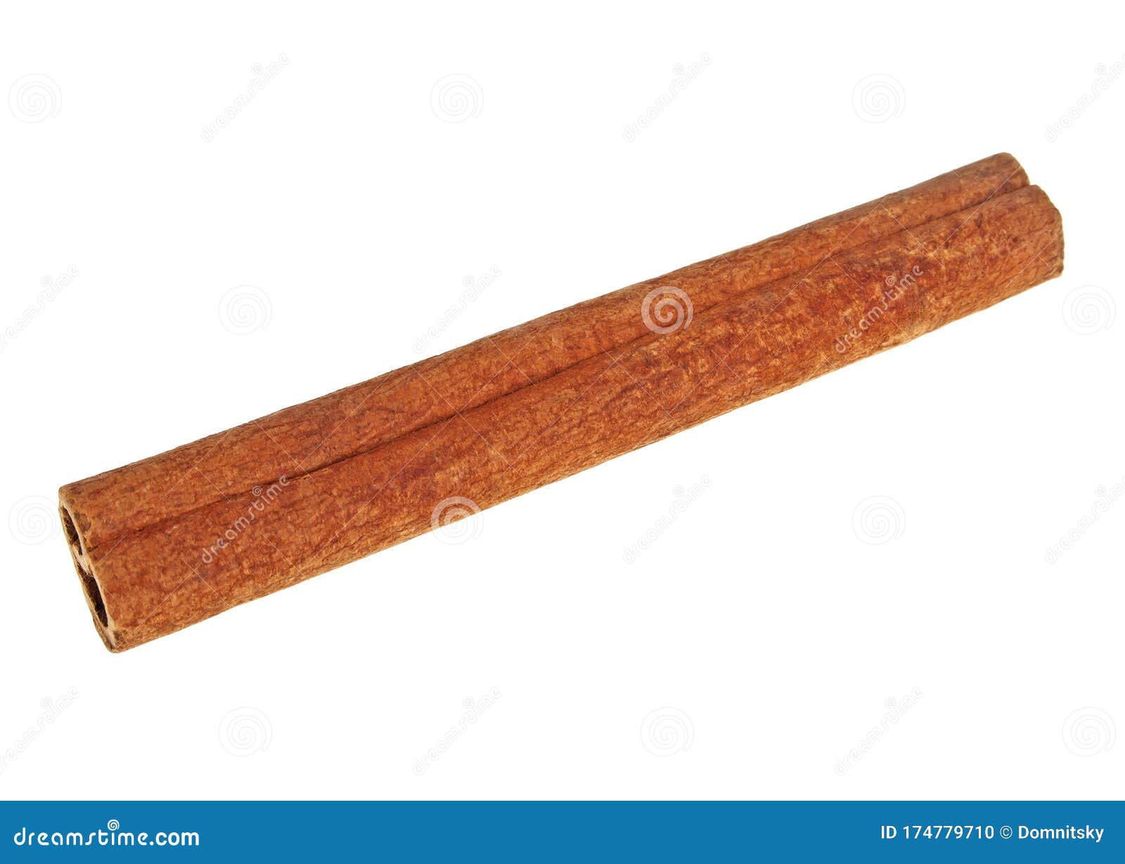 Single Cinnamon Stick Isolated on White Background Stock Photo - Image ...