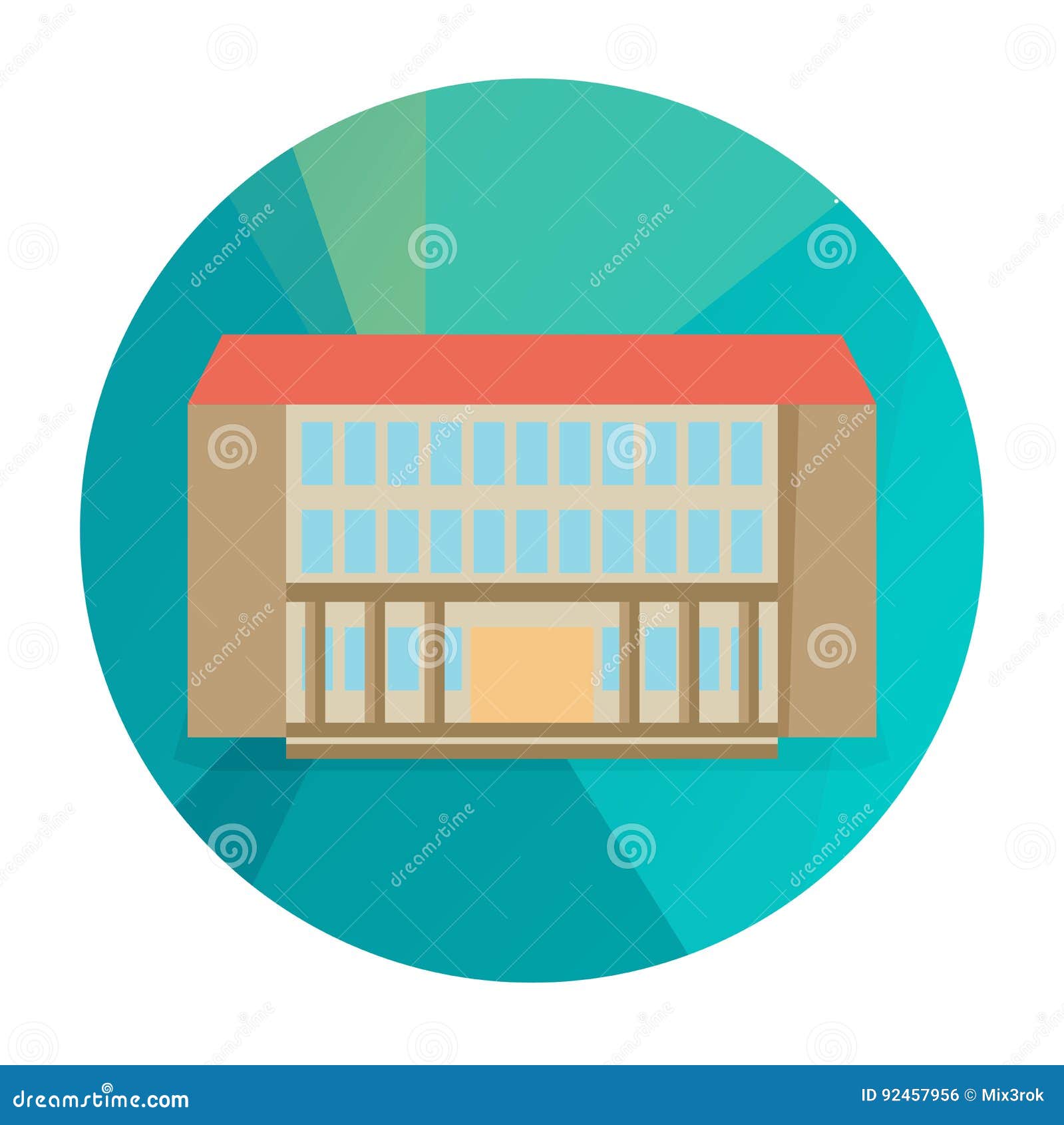 Single City Building icon stock vector. Illustration of structure ...