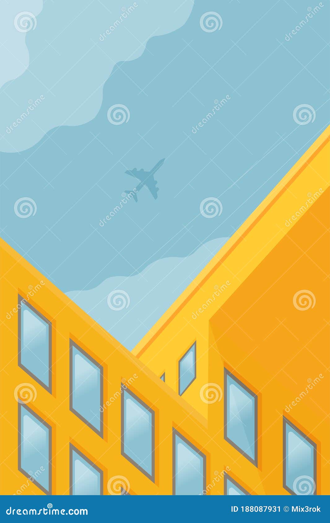 Single City Office Building in Flat Style Vector Stock Vector ...