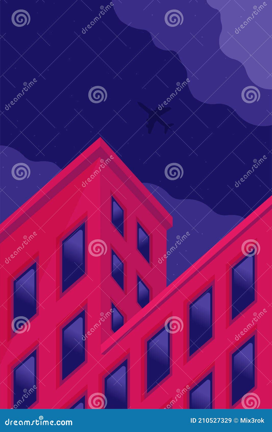 Single City Office Building in Flat Style Vector Stock Vector ...