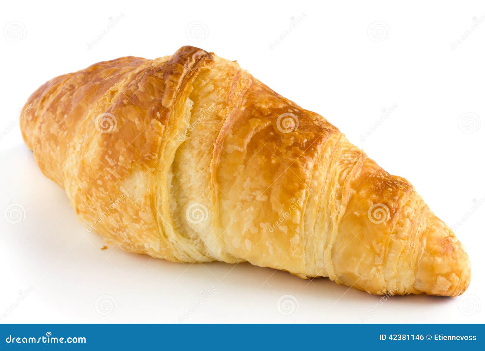Single classic croissant stock photo. Image of white - 42381146