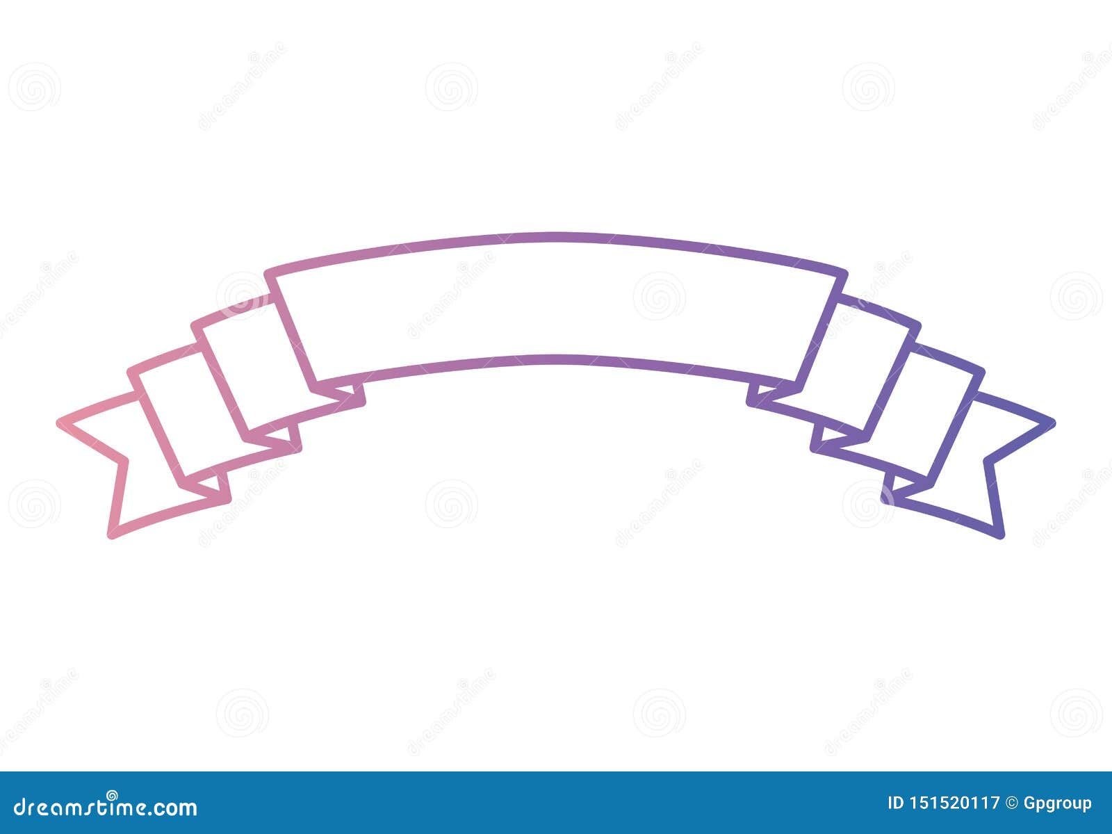 Single and Classic Ribbon Frame Stock Vector - Illustration of decorate ...