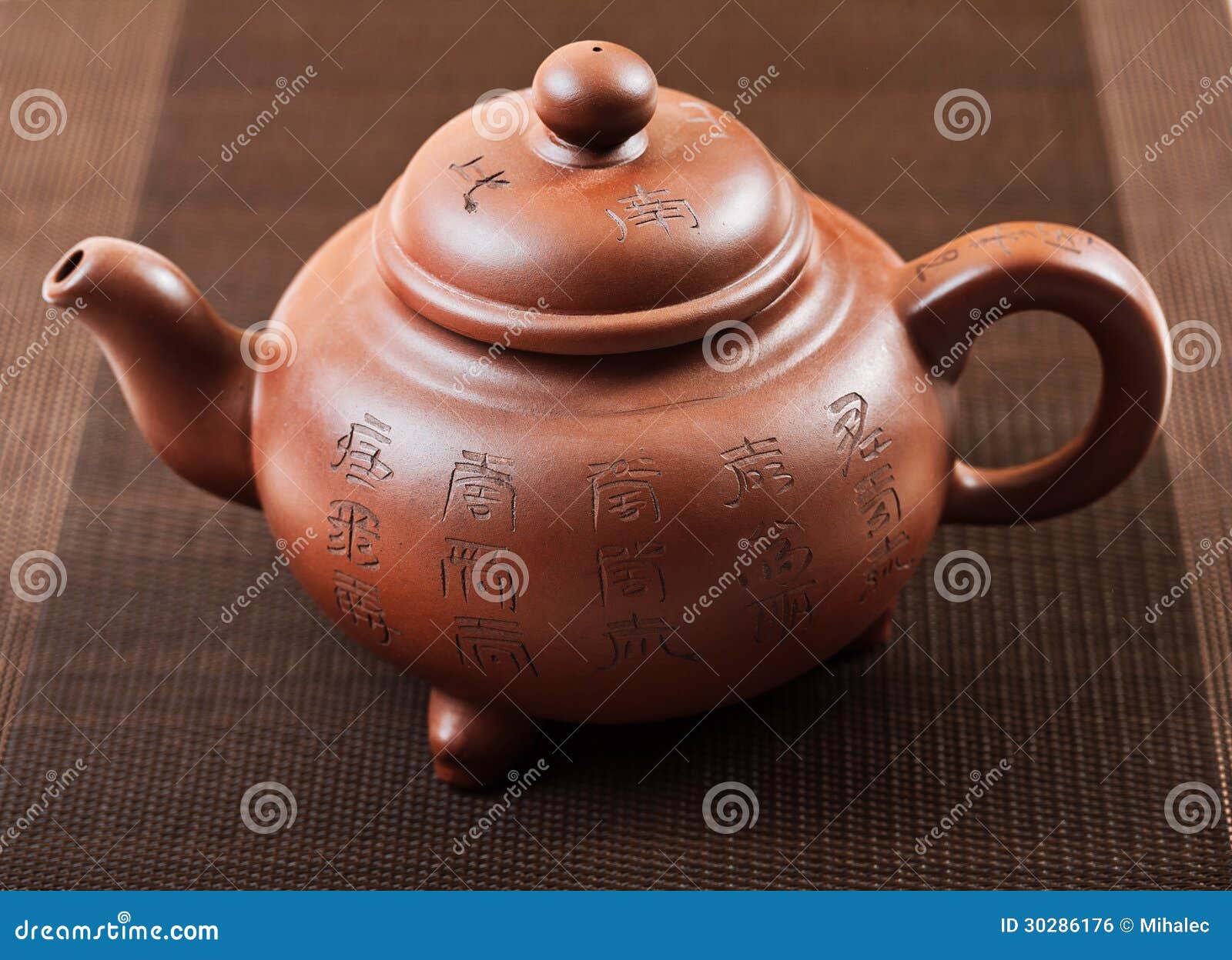 Teapot on table stock photo. Image of oriental, clay - 30286176