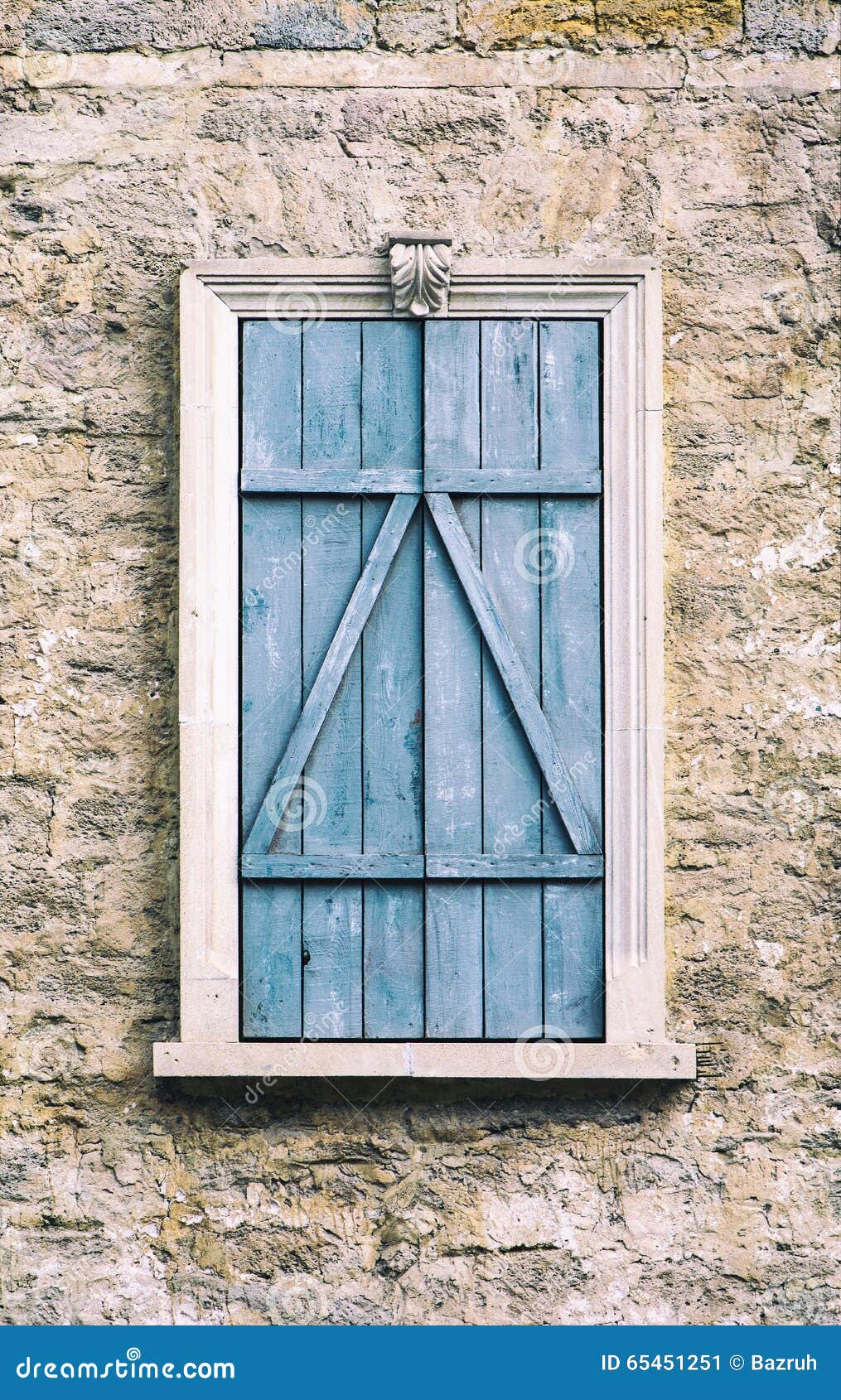 Single Closed Window in Old Building Stock Image - Image of living ...