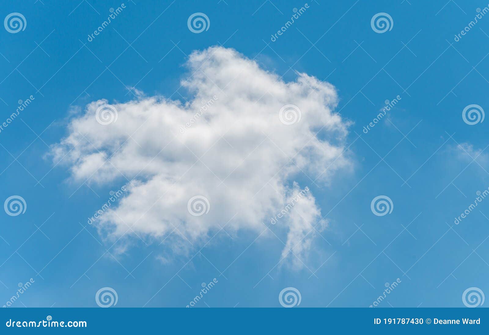 A Single Cloud in a Blue Sky Stock Photo - Image of holiday, crete ...