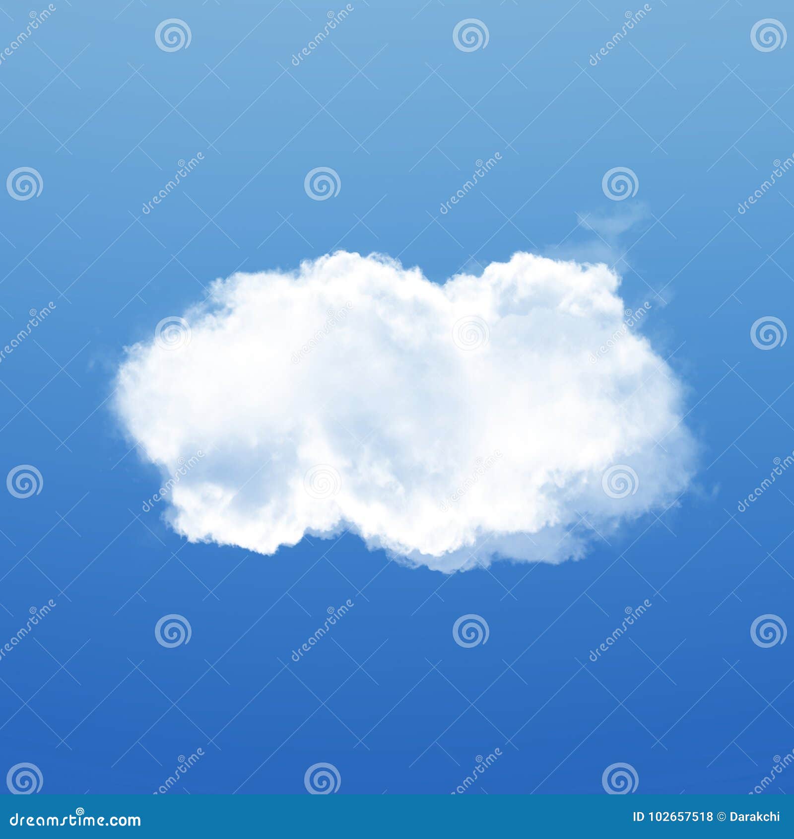 Single Cloud 3D Illustration Stock Illustration - Illustration of mist ...