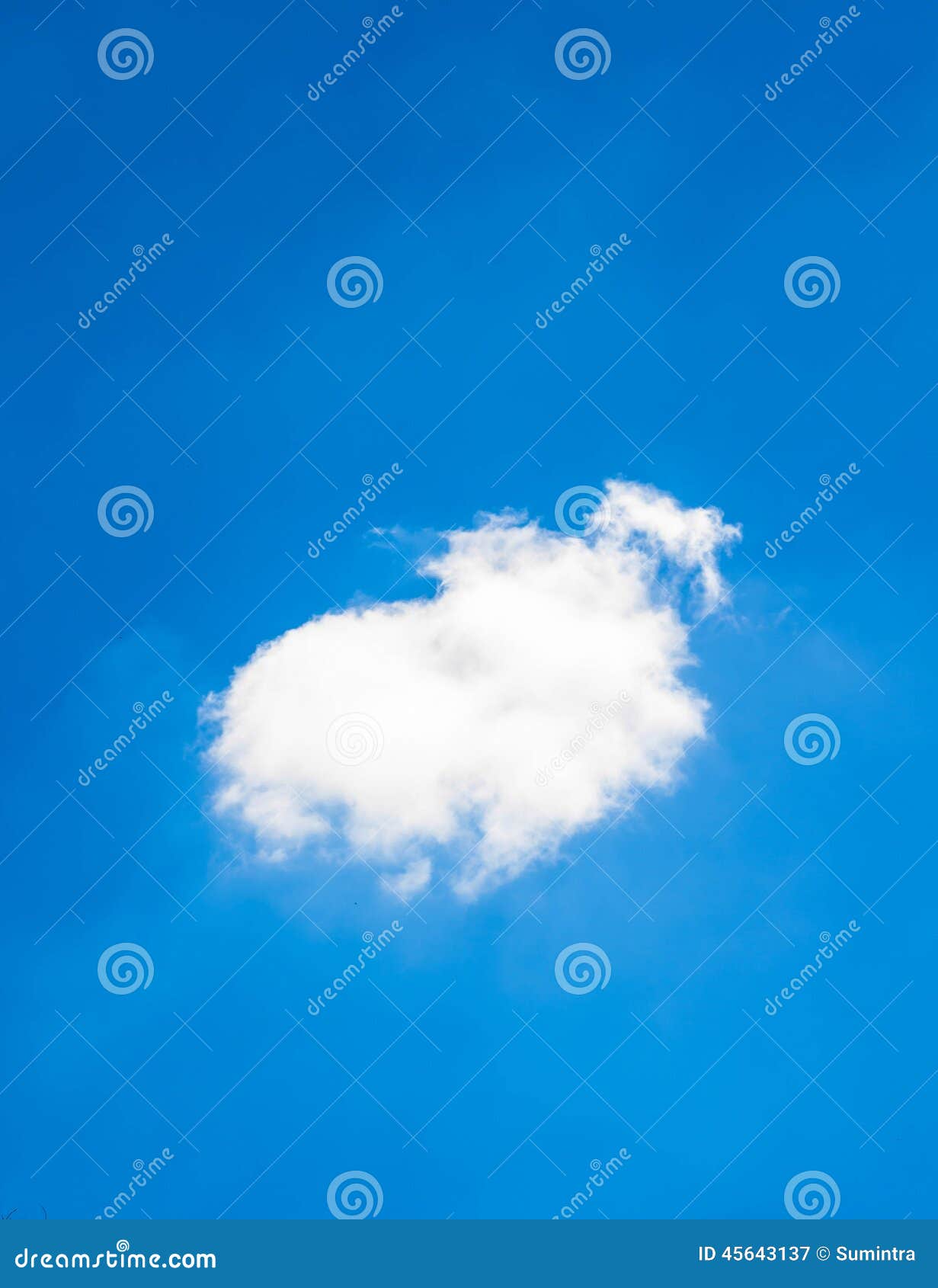 Single cloud on sky stock image. Image of view, color - 45643137