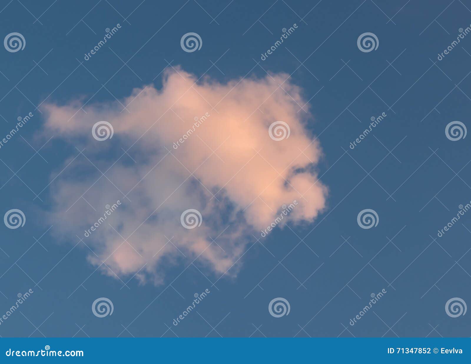 Single cloud. stock photo. Image of ozone, single, clear - 71347852
