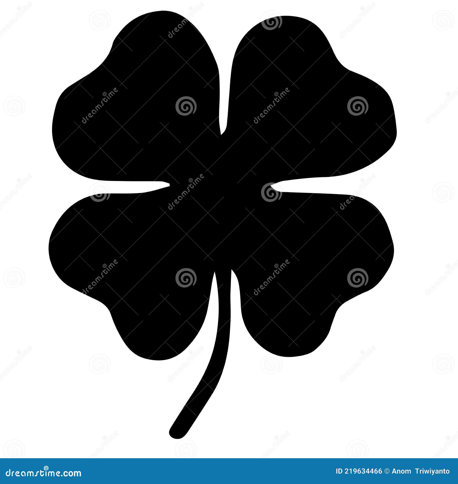 Single Clover Leaf Symbol Illustration Stock Vector - Illustration of ...