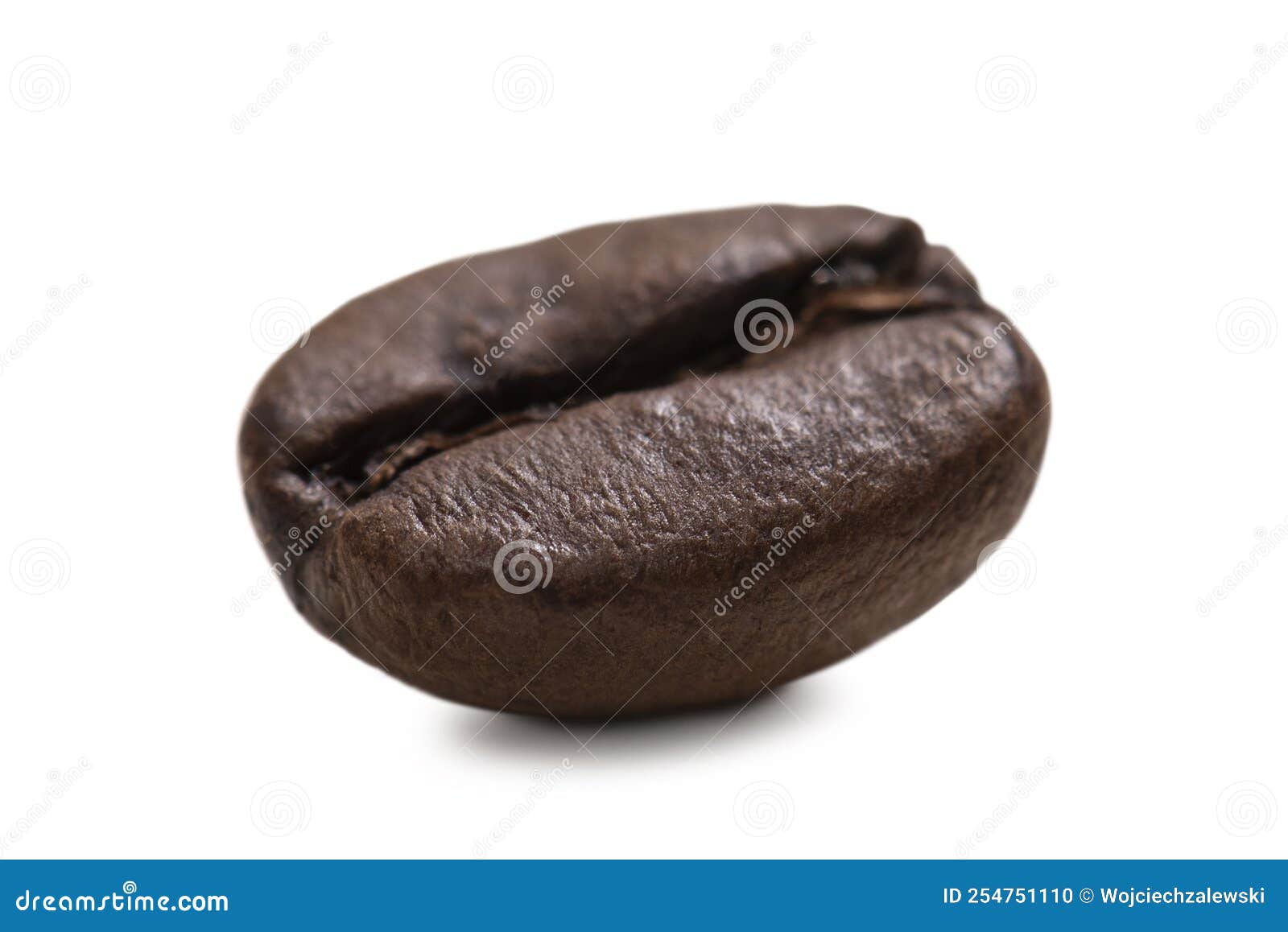 Single Coffee Bean Isolated on White Stock Photo - Image of brown ...