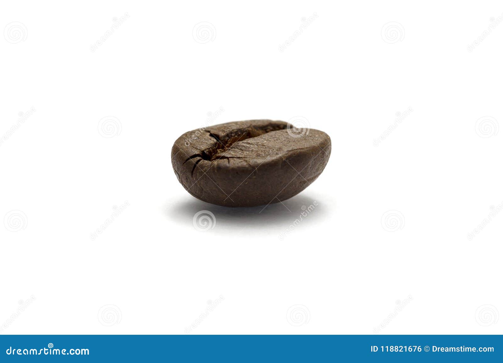 Single Coffee Bean on White Surface Stock Photo - Image of espresso ...