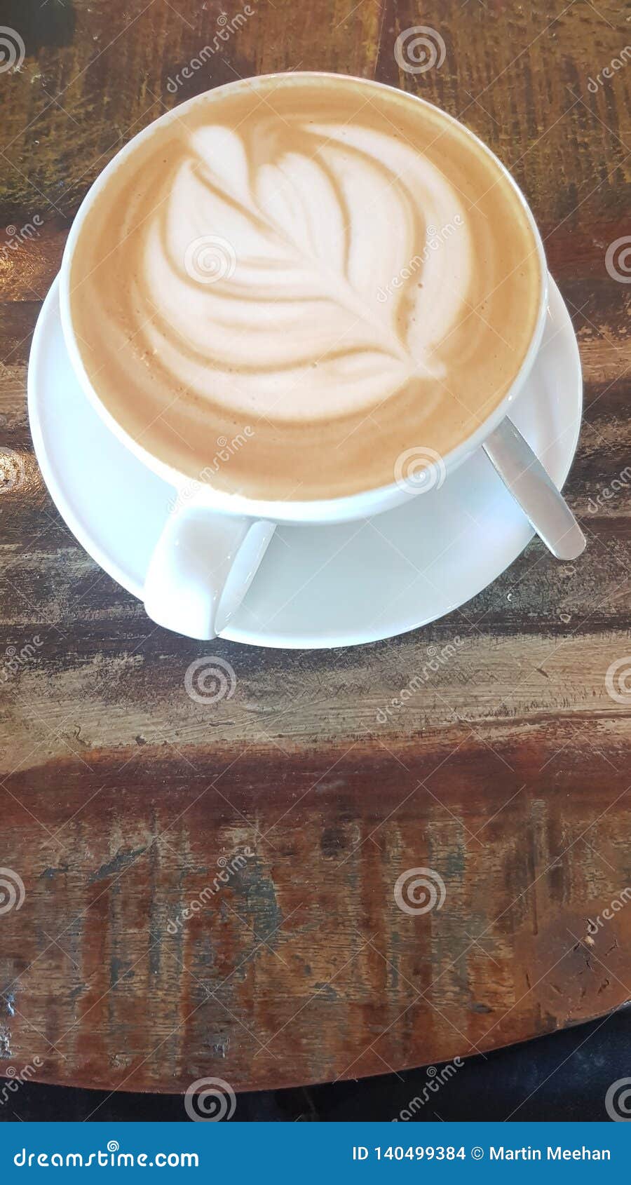 Single Coffee Cup Full with a Latte. Stock Photo - Image of white ...