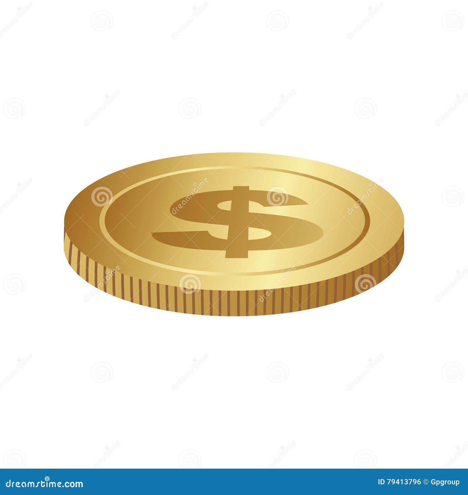 Single coin icon image stock vector. Illustration of stack - 79413796