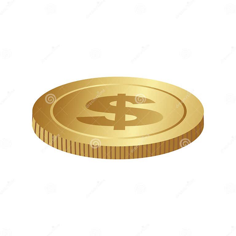 Single coin icon image stock vector. Illustration of stack - 79413796