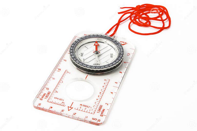 Single Compass Isolated on a White Background Stock Image - Image of ...