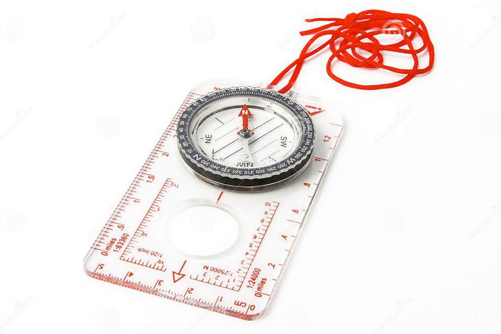 Single Compass Isolated on a White Background Stock Image - Image of ...