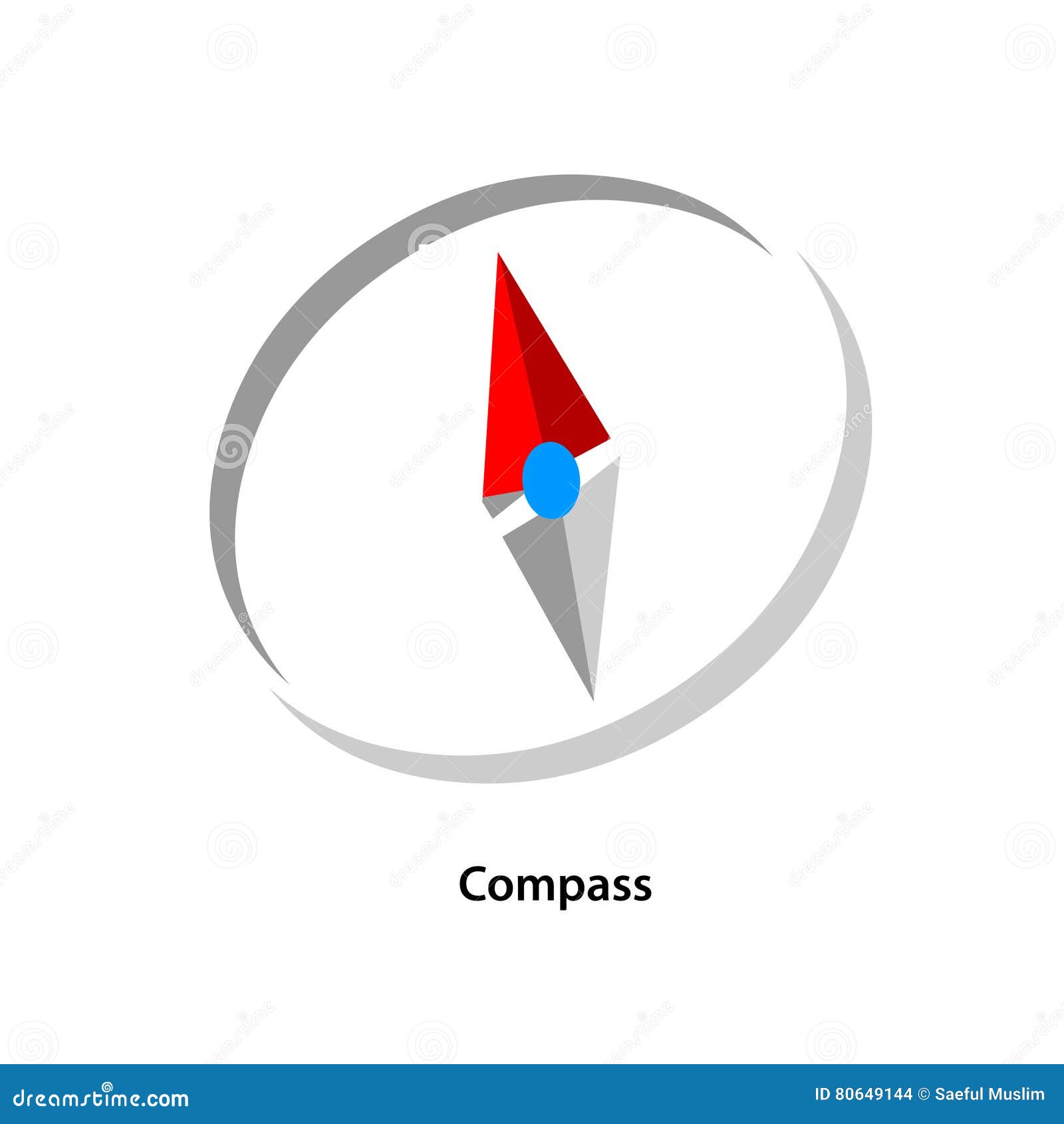 Single compass stock vector. Illustration of line, concept - 80649144