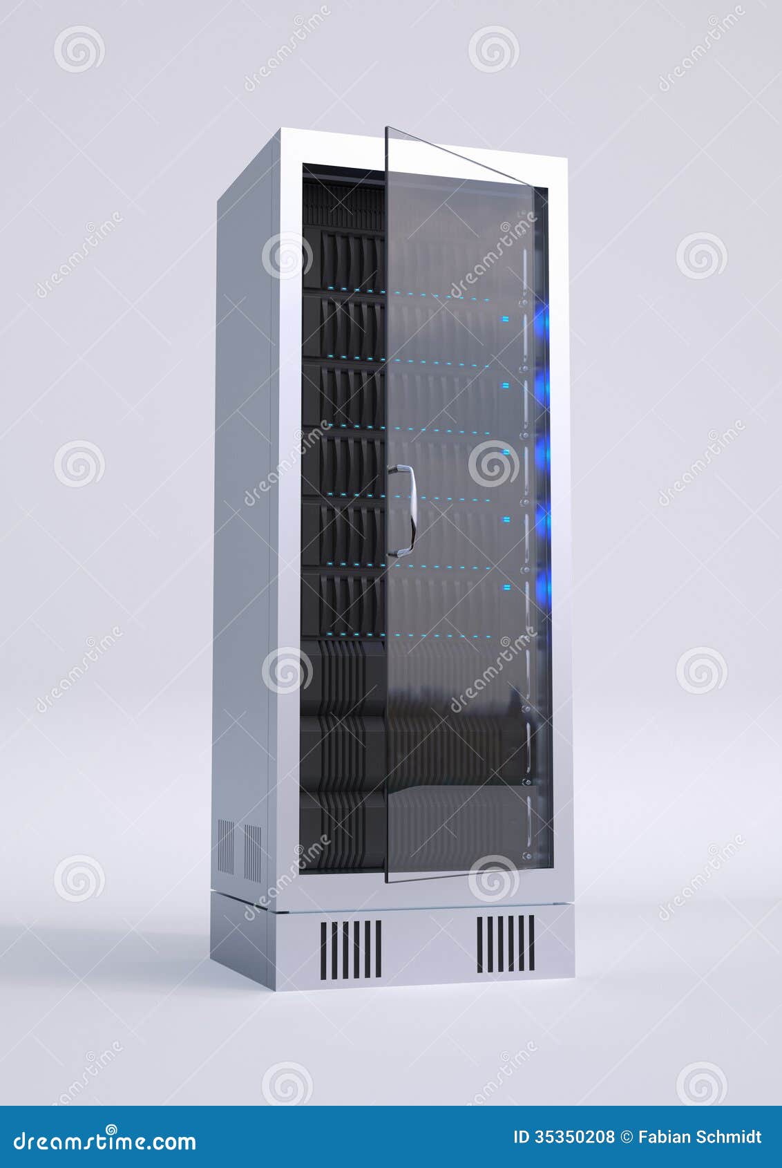 Single Computer rack stock illustration. Illustration of computer ...