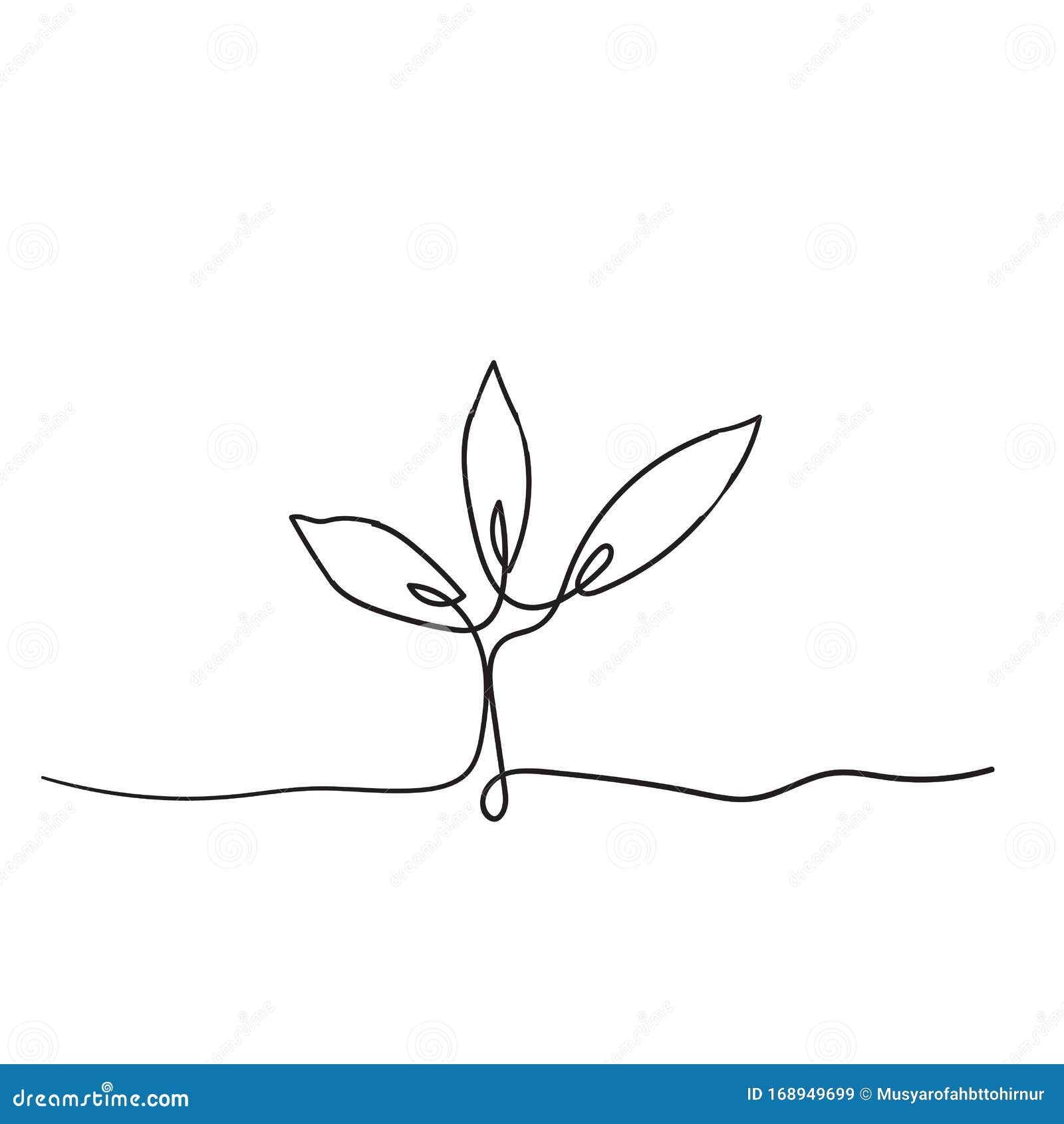Single Continuous Line Art Growing Sprout Handdrawn Doodle Style Stock ... Single Continuous Line Art Growing Sprout Handdrawn Doodle Style Stock ...