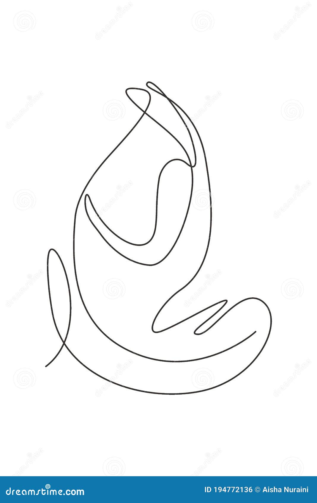 Single Continuous Line Drawing Beautiful Aesthetic Portrait Woman