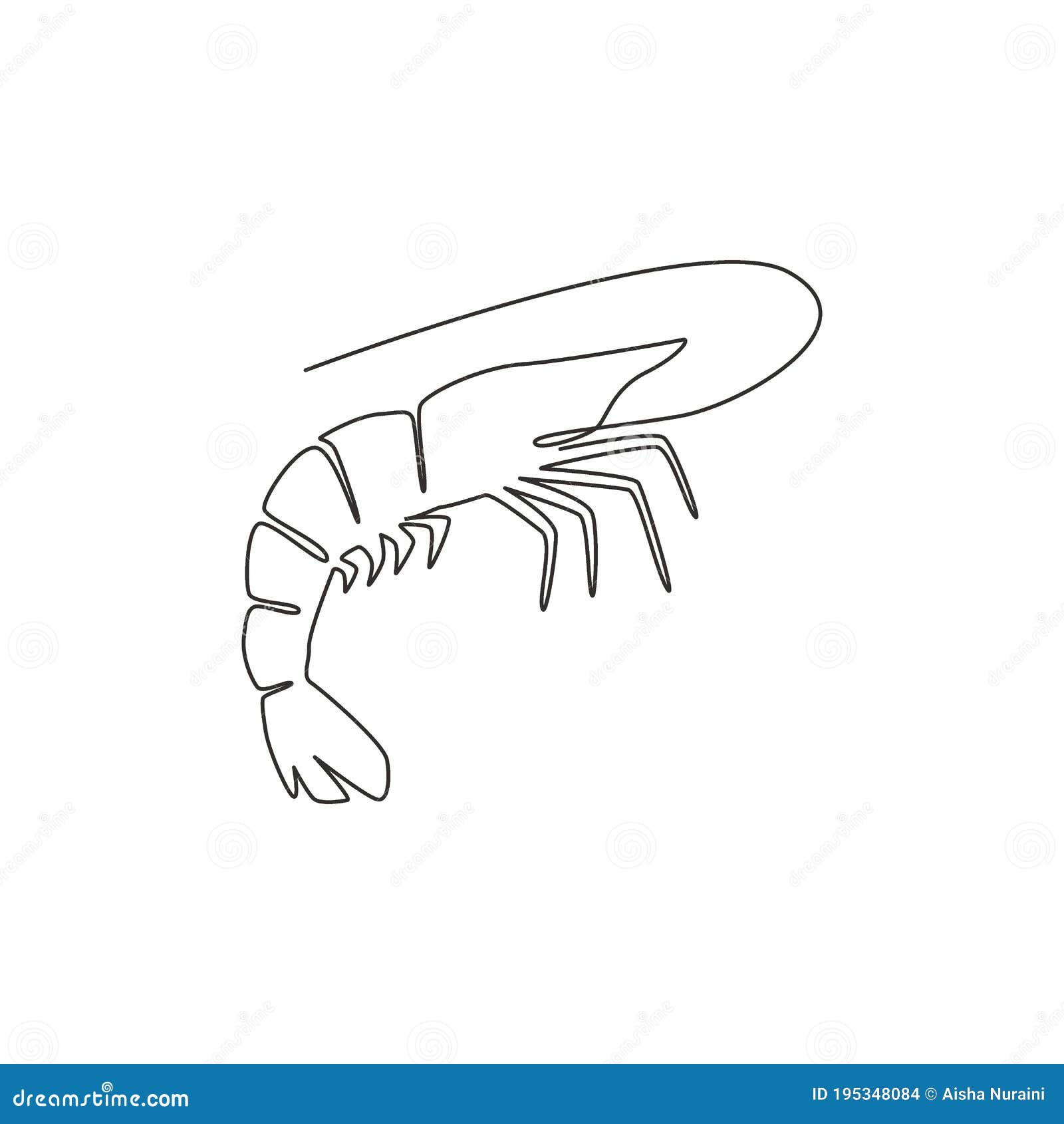 Shrimp Continuous One Line Drawing Minimalist Design Cartoon Vector ... Shrimp Continuous One Line Drawing Minimalist Design Cartoon Vector ...