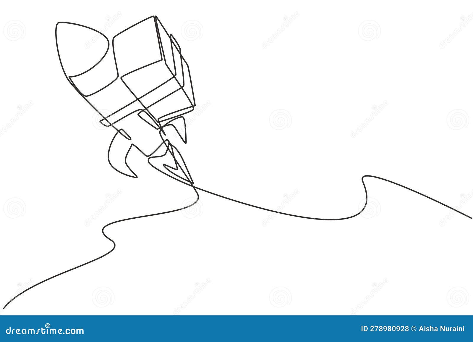 Single Continuous Line Drawing Box Package Flies in the Sky Using ...