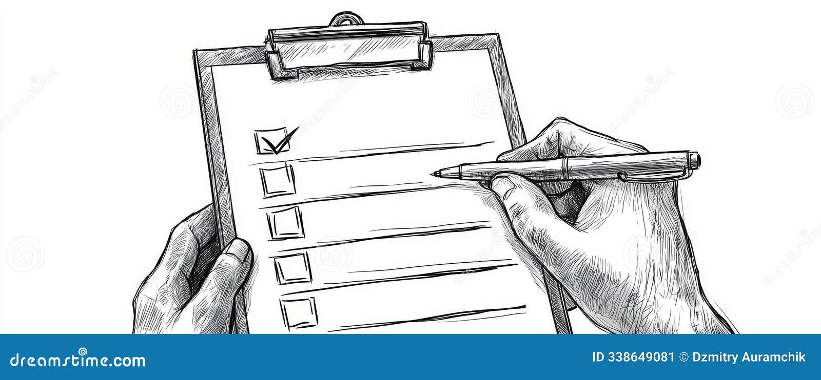 Checklist Drawing By Hand Stock Photography | CartoonDealer.com #42942446