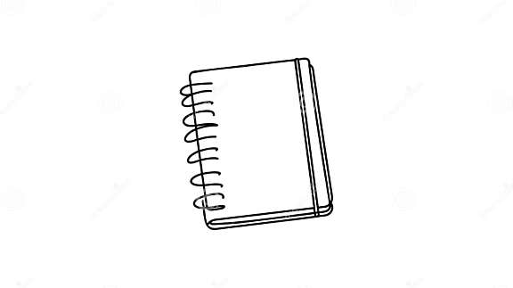 Single Continuous Line Drawing of Notebook or Notepad. Stock Vector ...