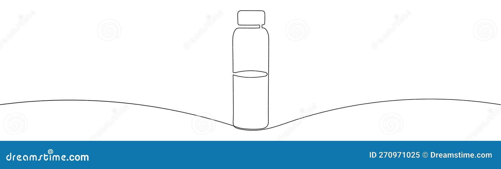 Single Continuous Line Drawing Plastic Bottle Stock Vector ...