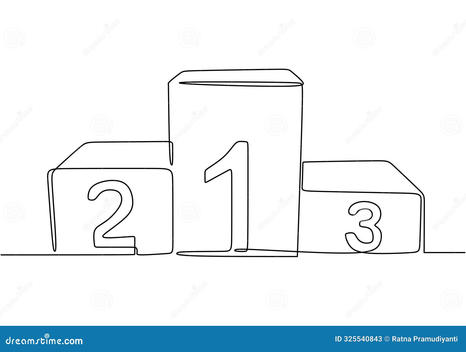 Single Continuous Line Drawing of Podium Stock Vector - Illustration of ...