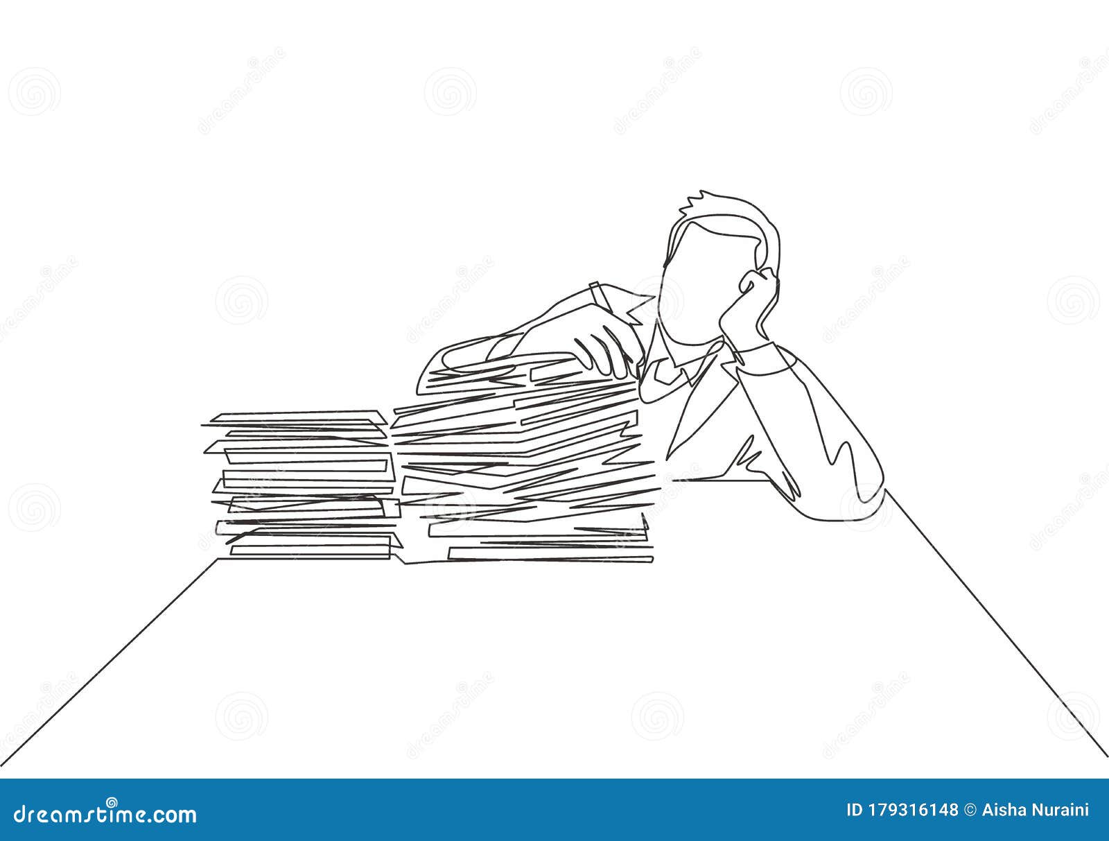 Pile Papers Continuous Line Drawing Stock Illustrations – 23 Pile ...