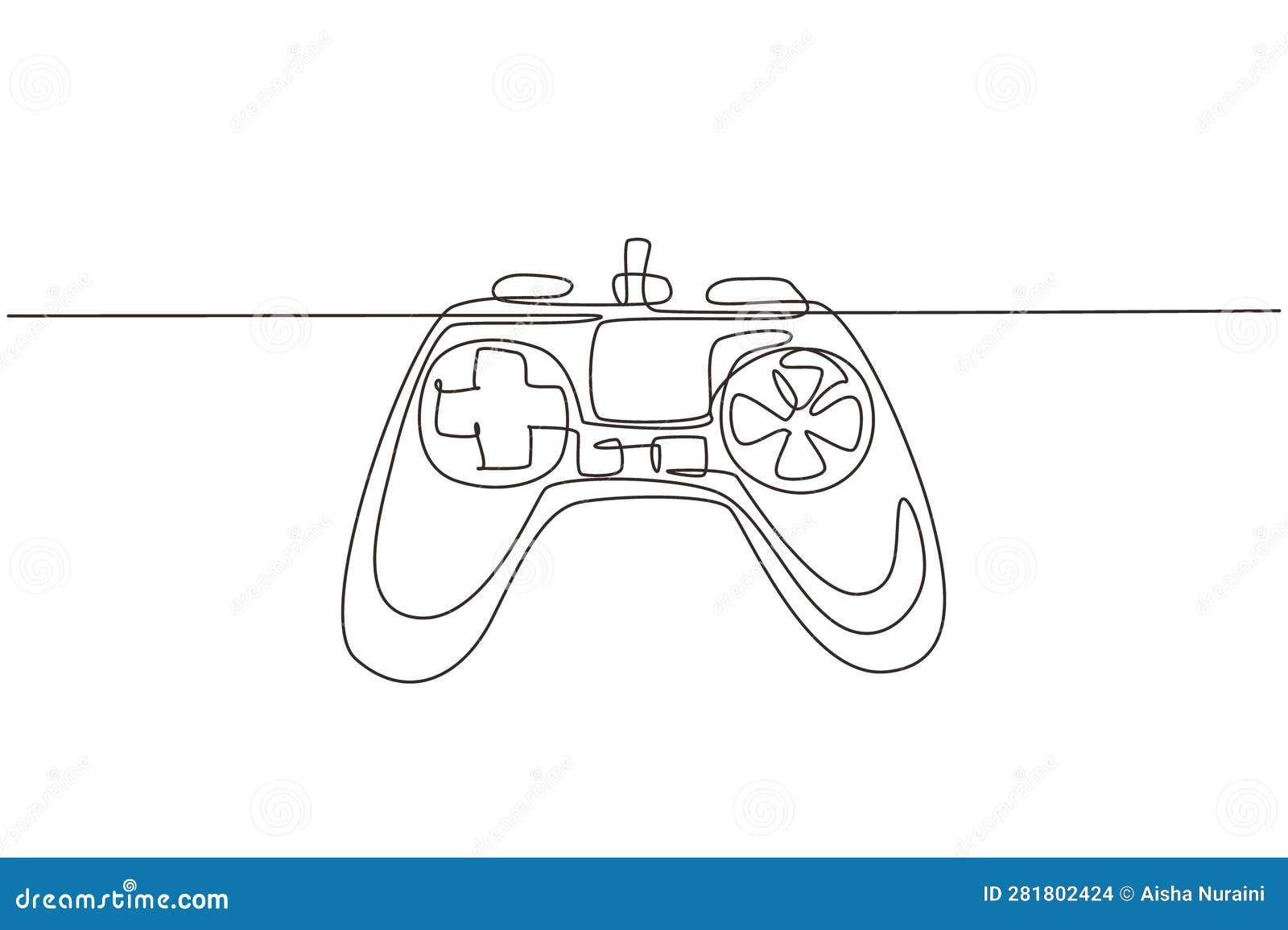 Single Continuous Line Drawing Video Games PlayStation Gaming ...