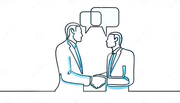 A Single Continuous Line Elegantly Forms a Discussion Icon Stock ...