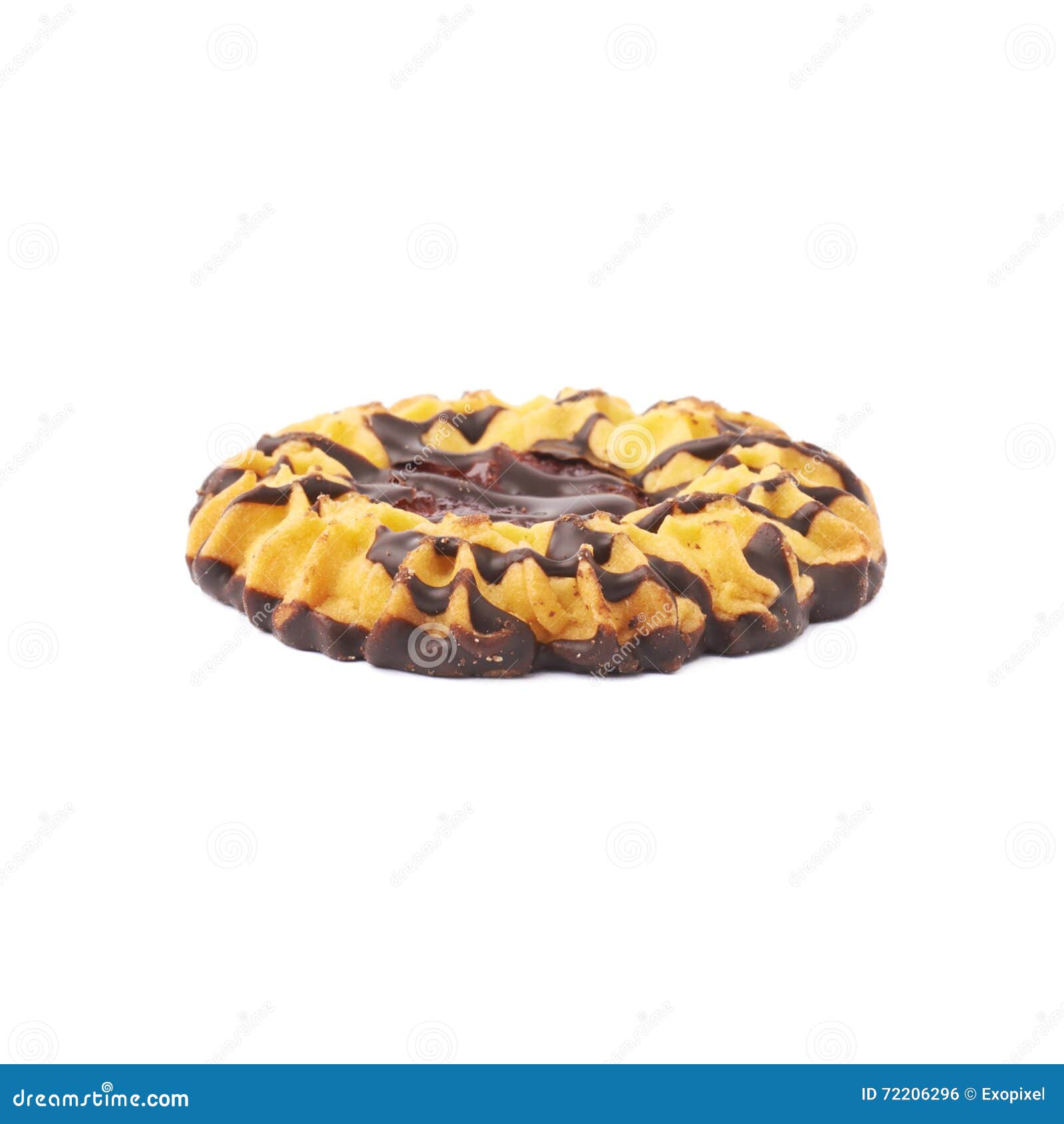 Single of Cookies Isolated Over the White Background Stock Photo ...